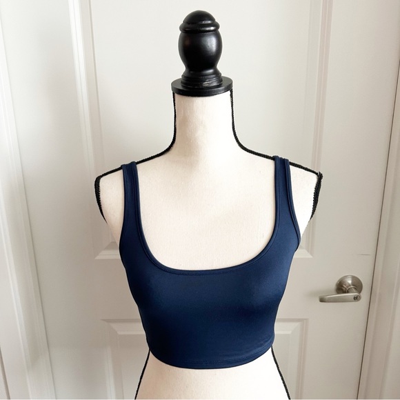 SHEIN | Tops | Shein Navy Blue Crop Top | Poshmark